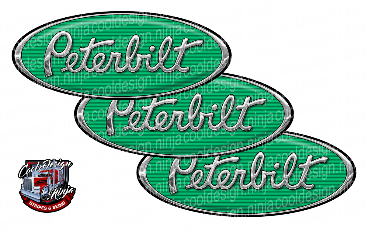 Salt Water Toffee Green Peterbilt Emblem Skins – Cool Design Ninja