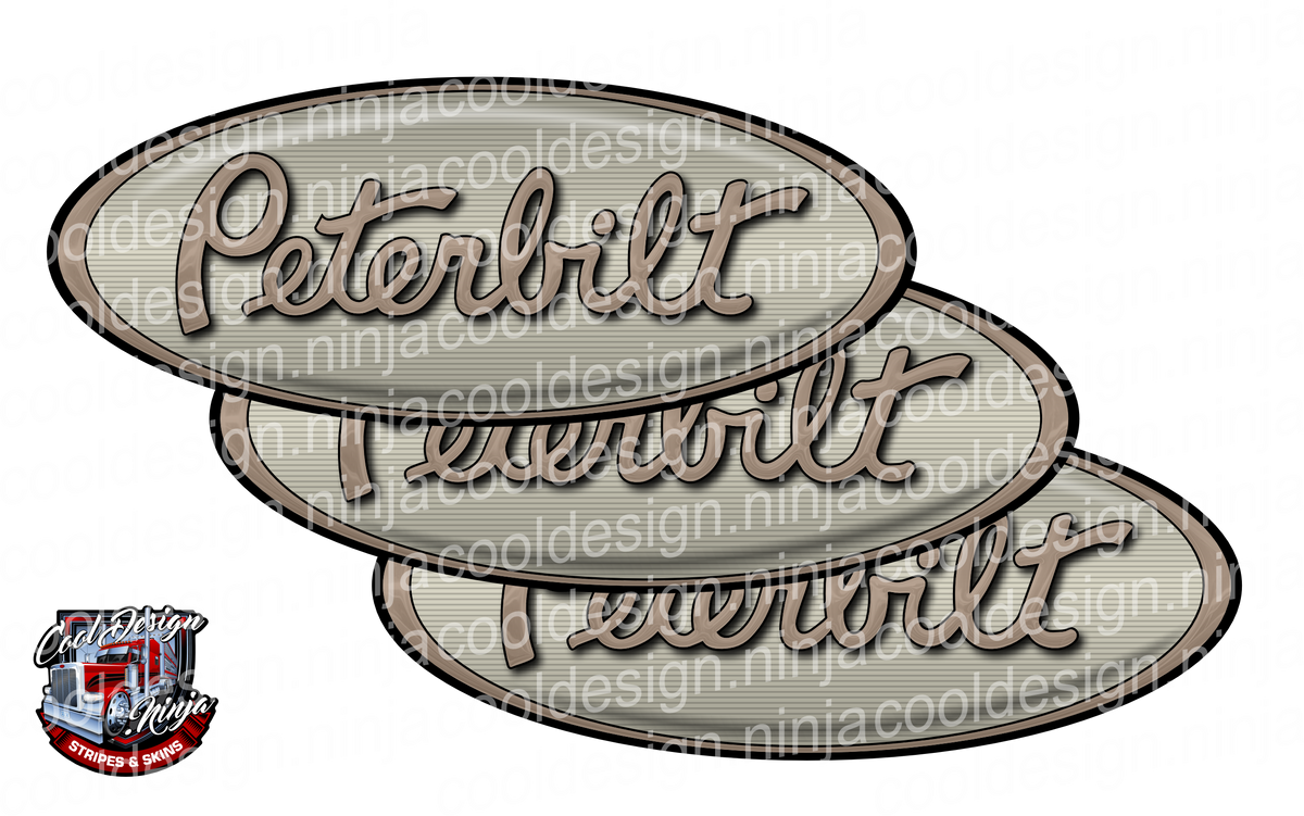 Light Brown and Cream Peterbilt Emblem Skins – Cool Design Ninja