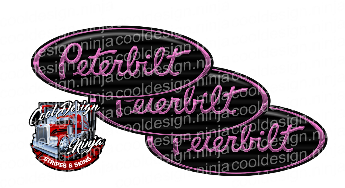 Black and Pink Peterbilt Emblem Skins – Cool Design Ninja