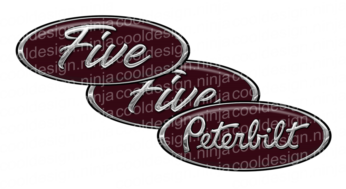 Dark Cherry Unit Five Peterbilt Emblem Skins – Cool Design Ninja