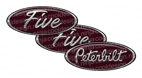Dark Cherry Unit Five Peterbilt Emblem Skins – Cool Design Ninja