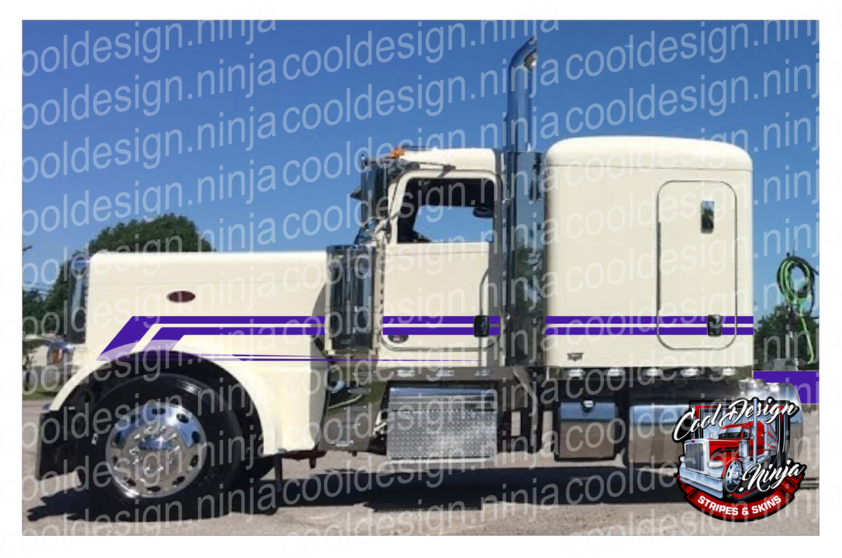 Plum Explosion Double Dive Peterbilt Stripe Kit – Cool Design Ninja