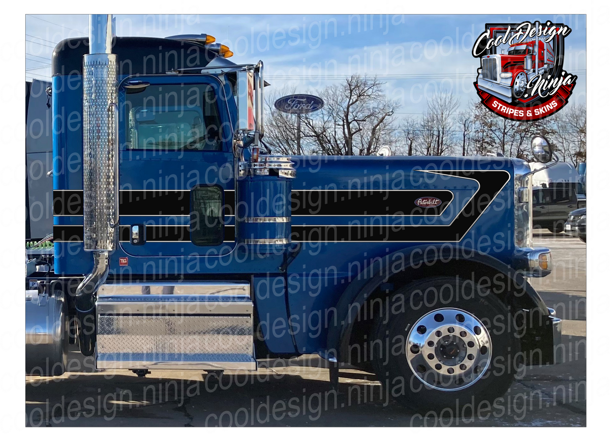 Flying Elbow Daycab Peterbilt Stripe Kit – Cool Design Ninja