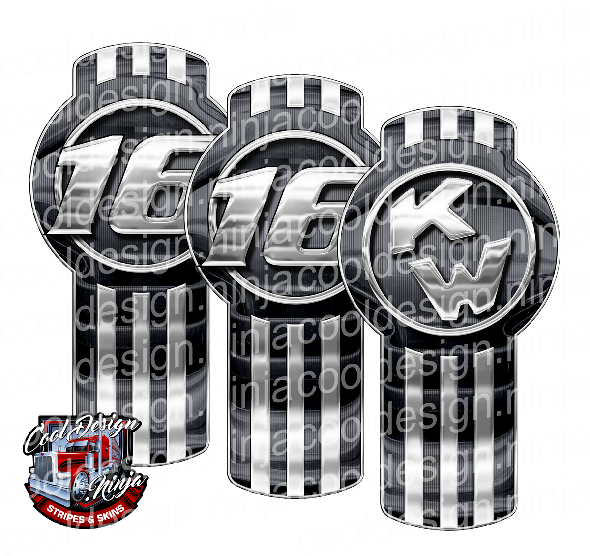 Grey Unit 16 Kenworth Emblem Skin – Cool Design Ninja