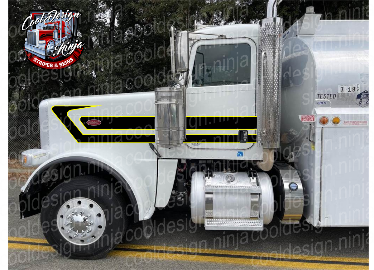 Flying Elbow Daycab 388 Peterbilt Stripe Kit – Cool Design Ninja