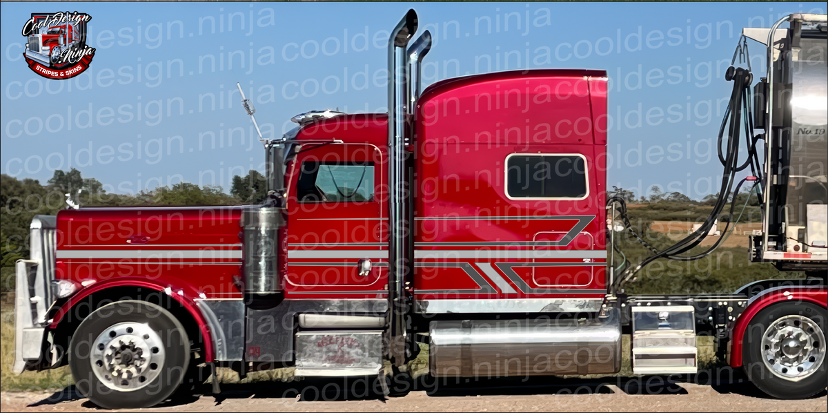 Deep Slant Peterbilt Stripe Kit – Cool Design Ninja