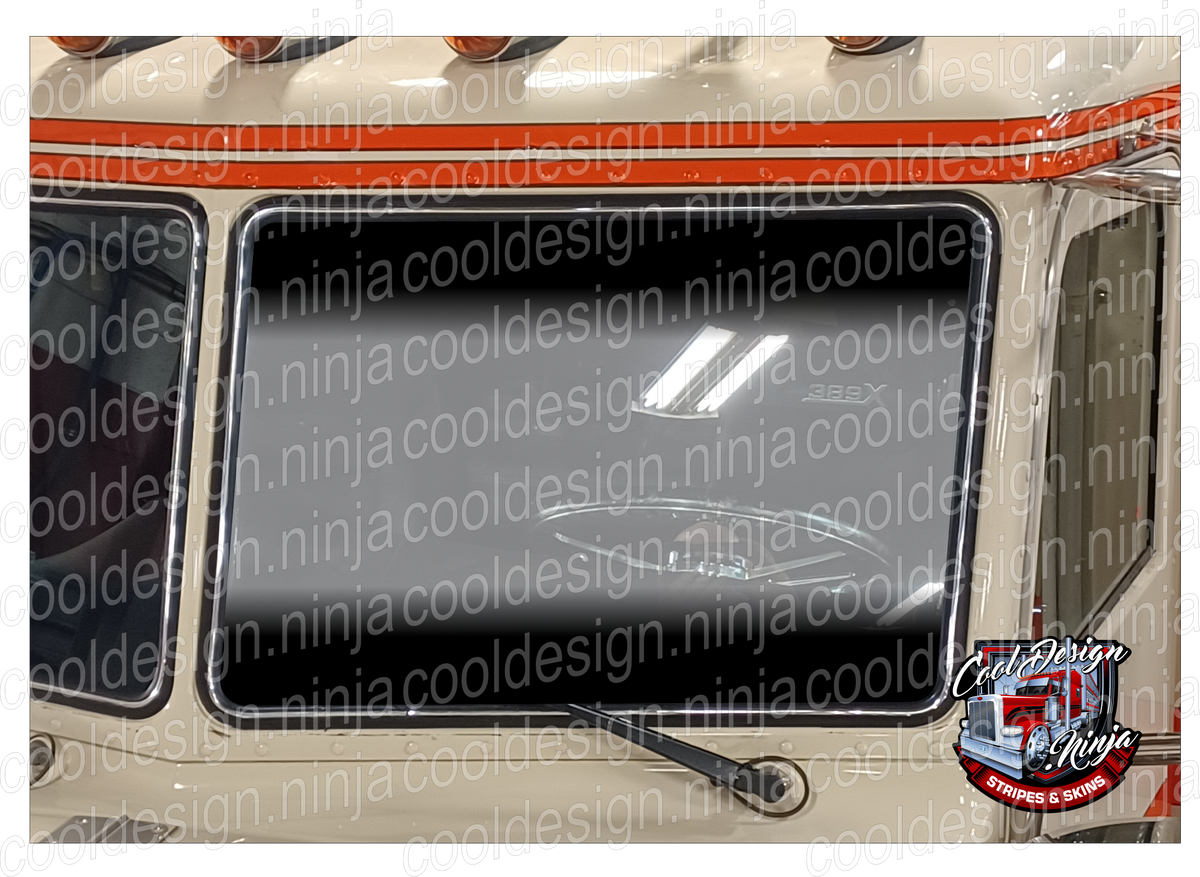 Straight Black Fade Peterbilt 389 Window Shades – Cool Design Ninja