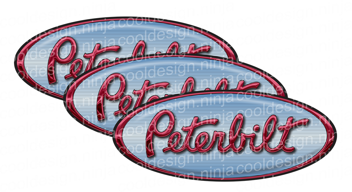 Pink and Blue Peterbilt Emblem Skins – Cool Design Ninja
