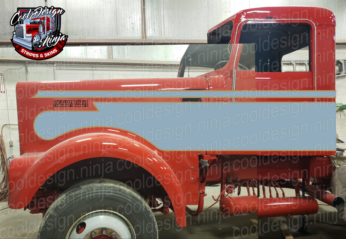 Vintage W900A Seminole Daycab Kenworth Stripe Kit – Cool Design Ninja