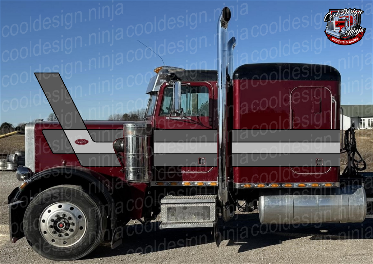 359 Short Hood Chicago Peterbilt Stripe Kit – Cool Design Ninja