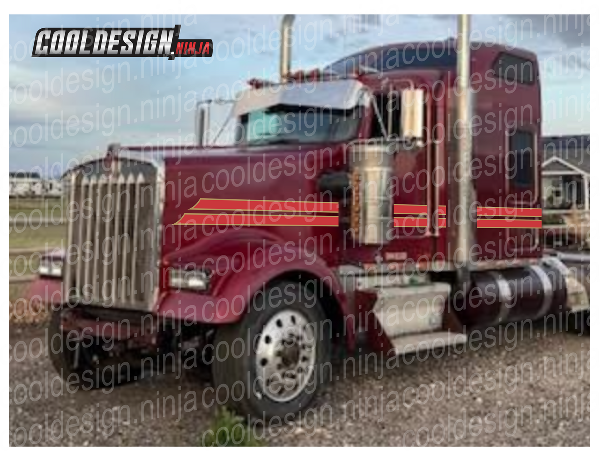 Straight Scallop Peterbilt Stripe Kit – Cool Design Ninja