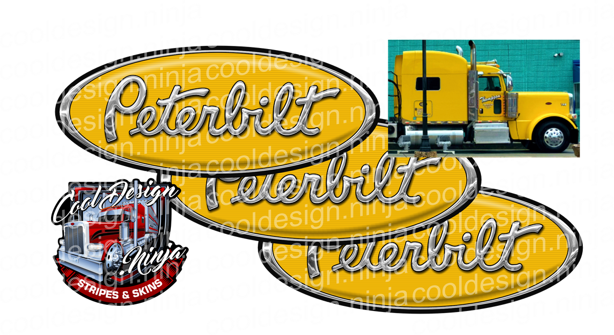 Thompson Yellow Peterbilt Emblem Skins – Cool Design Ninja
