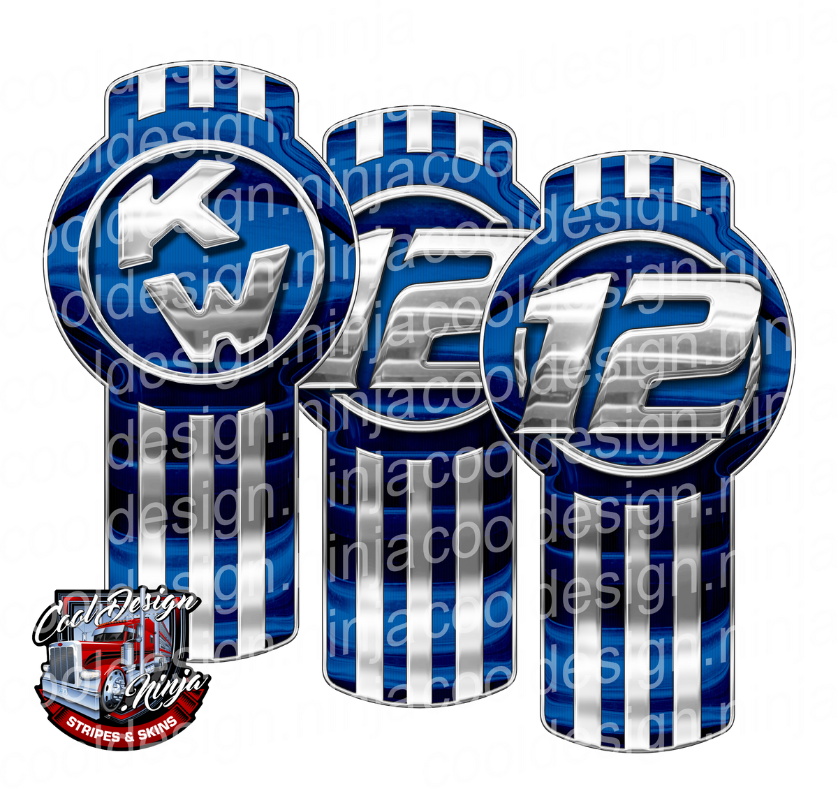 Blue Unit 12 Kenworth Emblem Skin – Cool Design Ninja