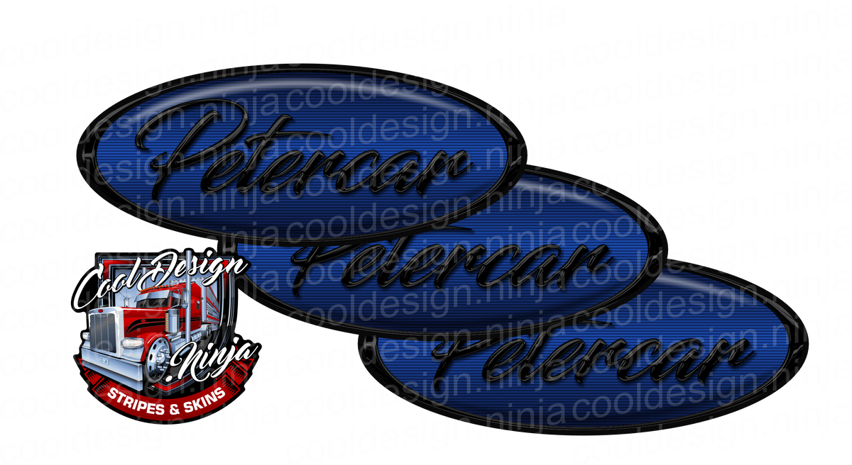Viper Blue and Black Petercar Peterbilt Emblem Skins – Cool Design Ninja