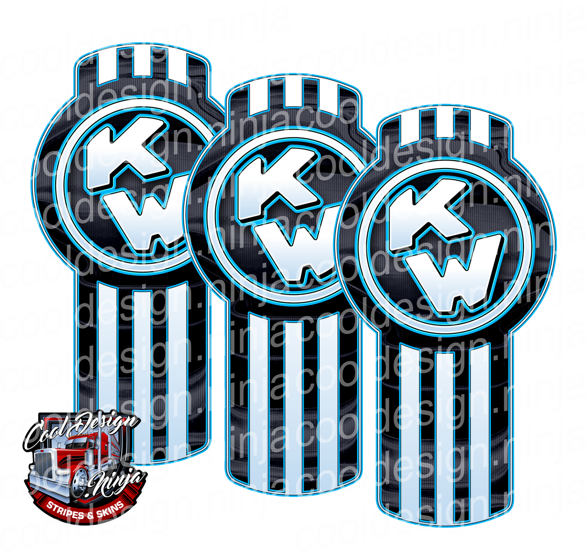 WC Blue Kenworth Emblem Skins – Cool Design Ninja