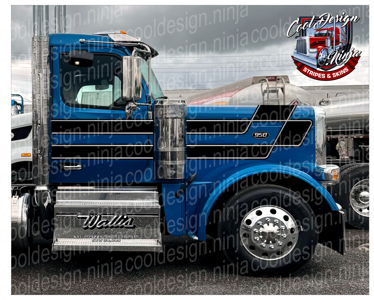 Wallis Chicago Daycab 589 Peterbilt Stripe Kit – Cool Design Ninja