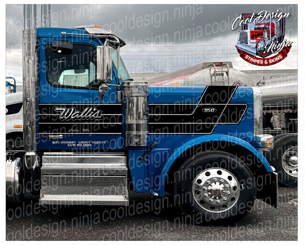 Wallis Chicago Daycab 589 Peterbilt Stripe Kit – Cool Design Ninja