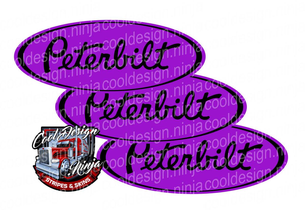 Solid Purple and Black Peterbilt Emblem Skins – Cool Design Ninja