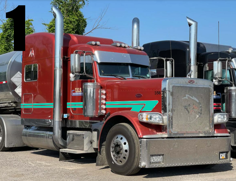 Light Blue and Chrome Straight 77 Peterbilt Stripe Kit – Cool Design Ninja