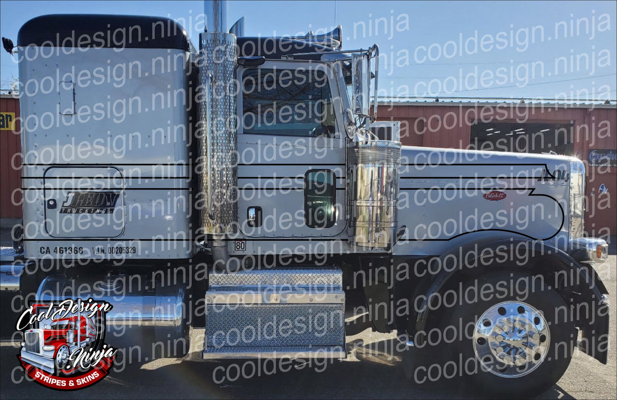 Short Hood Ghost Seminole Peterbilt Stripe Kit – Cool Design Ninja