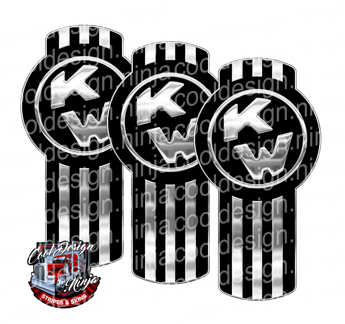 Black and Chrome Kenworth Emblem Skins – Cool Design Ninja