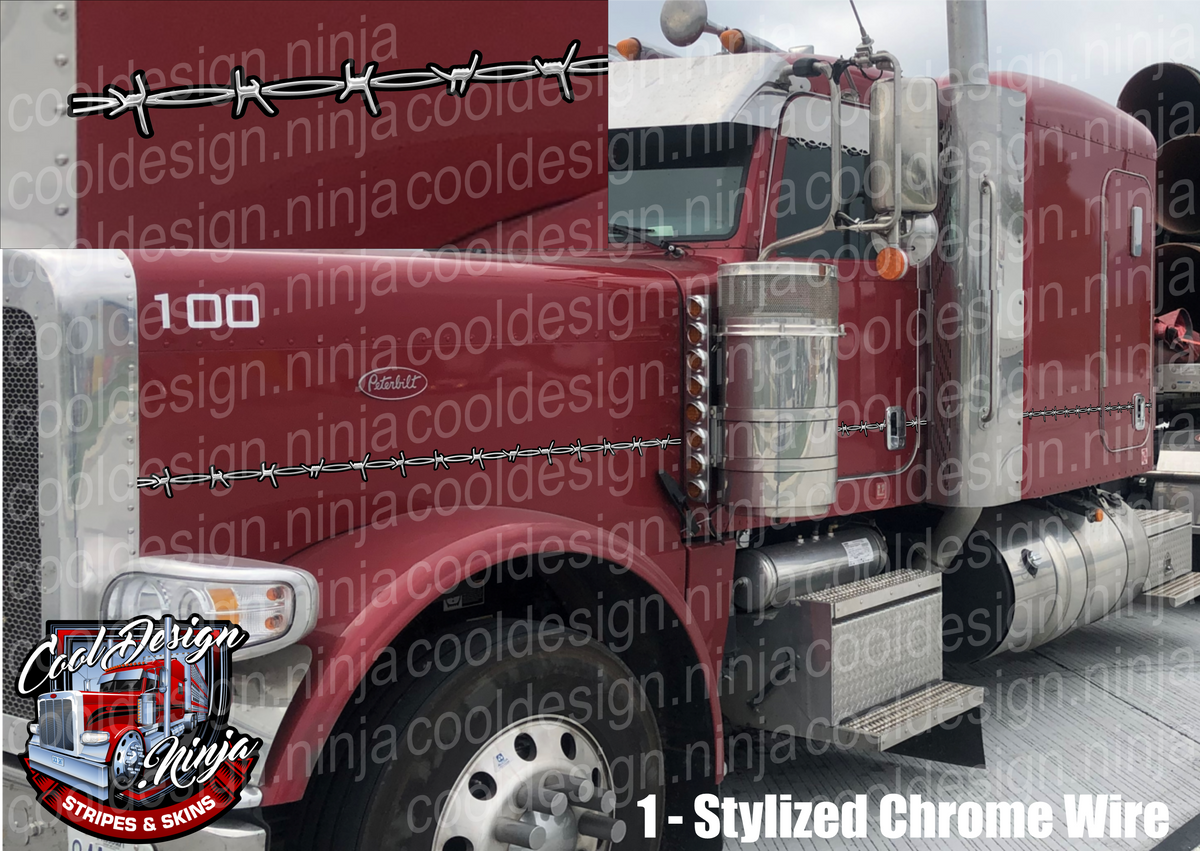 Barbed Wire Peterbilt Stripe Kit – Cool Design Ninja