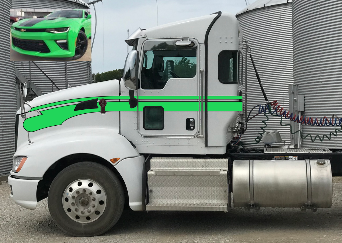 Camaro Green Kenworth T660 Flying Seminole Stripe – Cool Design Ninja