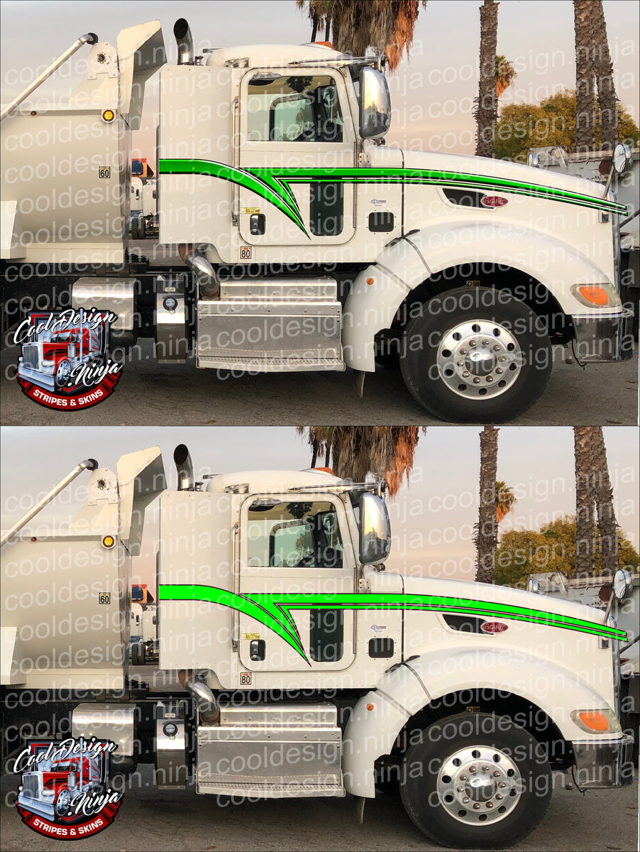 Green Flying Z Peterbilt Stripe Kit – Cool Design Ninja