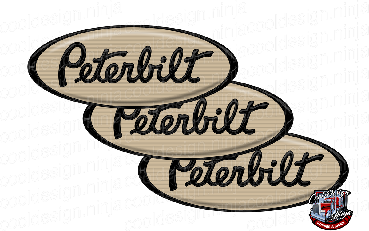 CC Tan and Black Peterbilt Emblem Skins – Cool Design Ninja