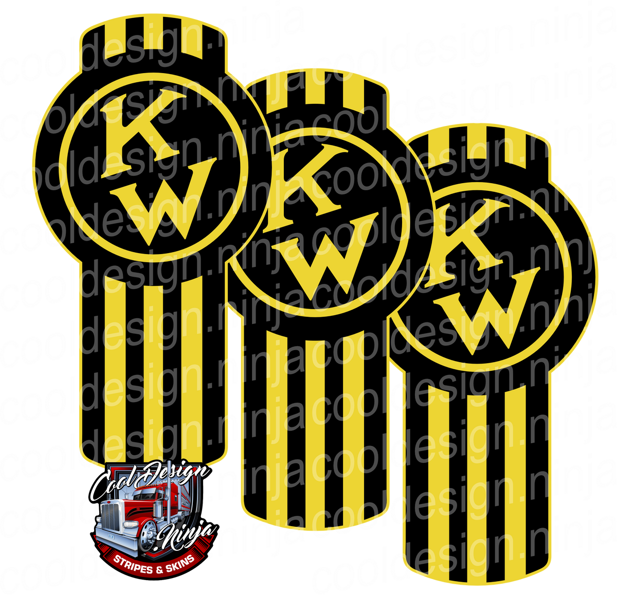Black and Yellow Kenworth Emblem Skin – Cool Design Ninja