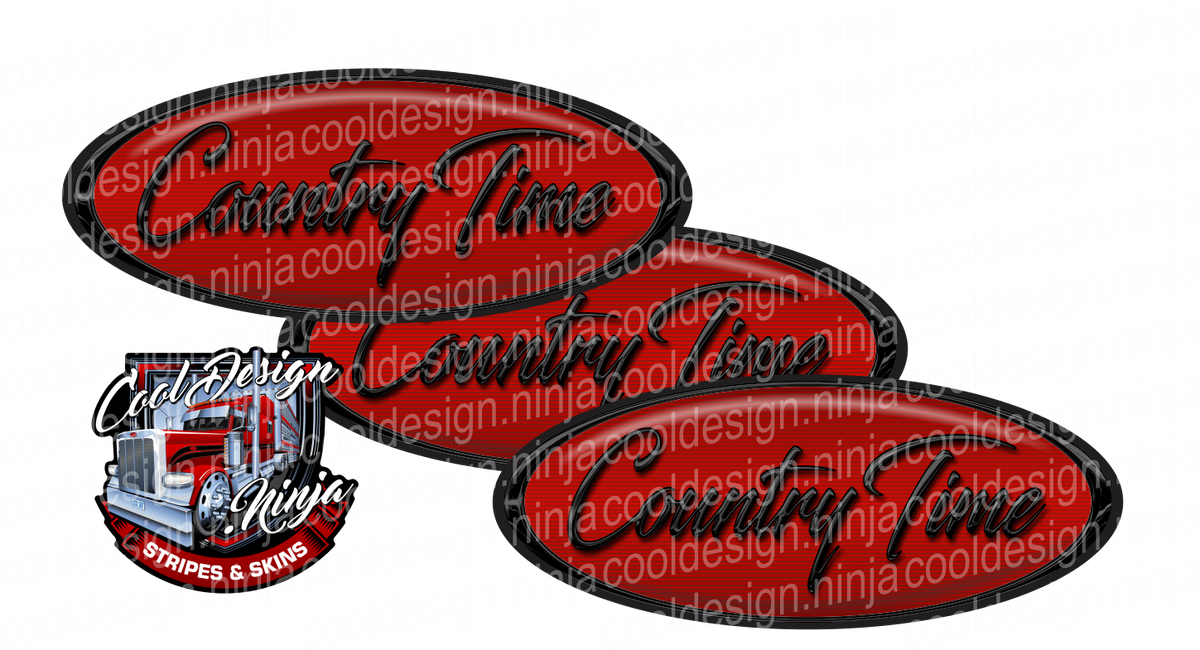 Gold and Black Country Time Peterbilt Emblem Skins – Cool Design Ninja