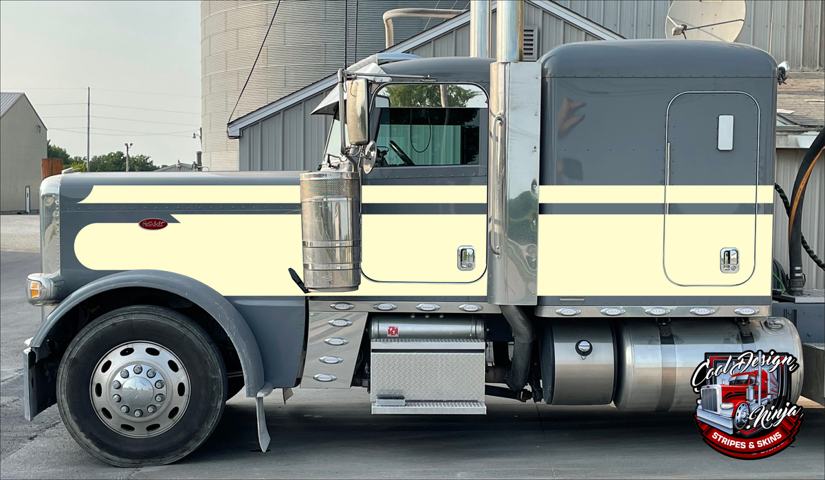 Cream Slant Peterbilt Stripe Kit – Cool Design Ninja