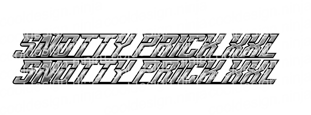 Snotty Prick XXL Custom Emblem Decal – Cool Design Ninja