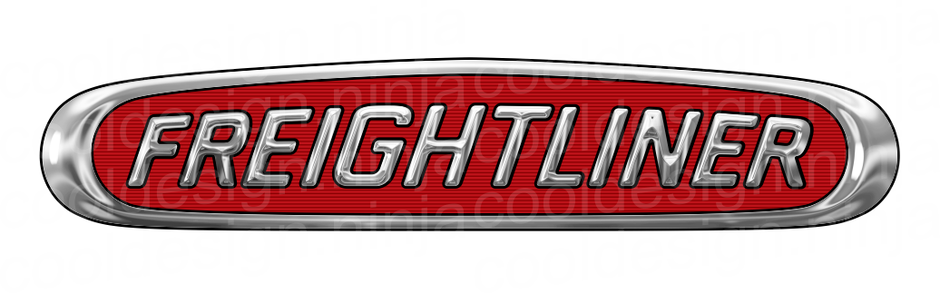 Red Freightliner Logos 2 x 10"x2" – Cool Design Ninja