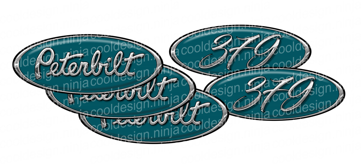 Teal 379 Peterbilt Emblem Skins – Cool Design Ninja