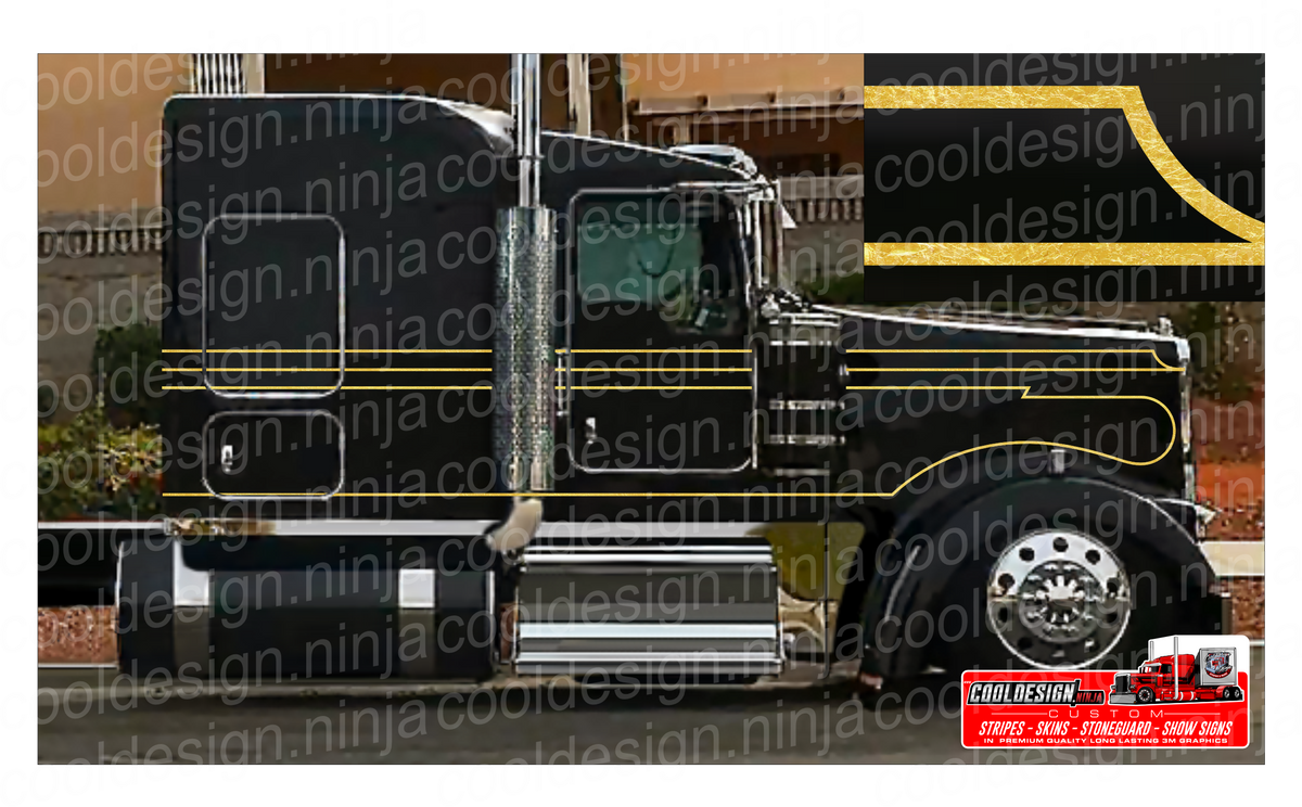 Gold Leaf Effect Ghost Seminole Kenworth Stripe Kit – Cool Design Ninja