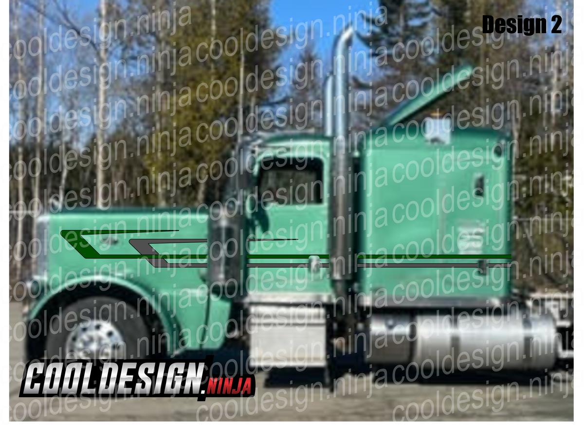 Sage Green Overhook Peterbilt Stripe Kit – Cool Design Ninja