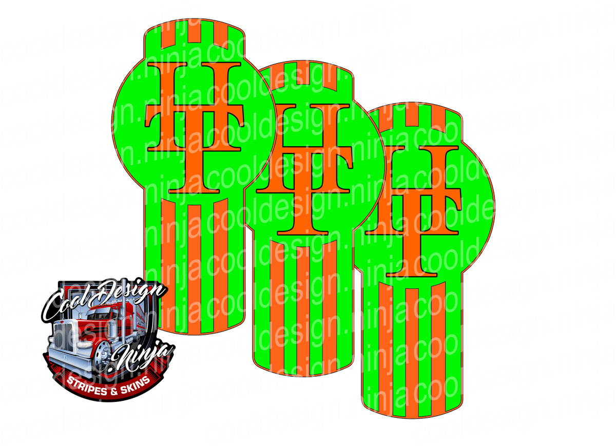Lime Green and Orange HT Kenworth Kit Emblem Skins – Cool Design Ninja