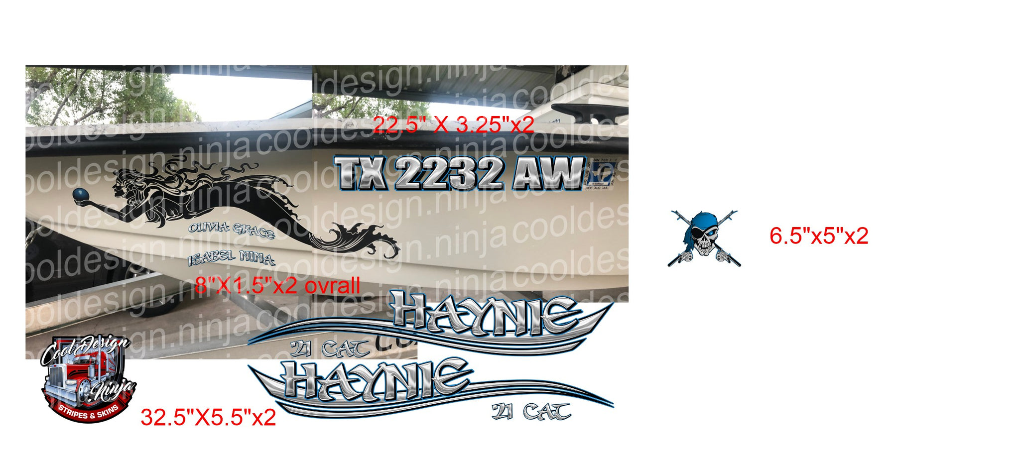 HAYNIE Boat Decals – Cool Design Ninja