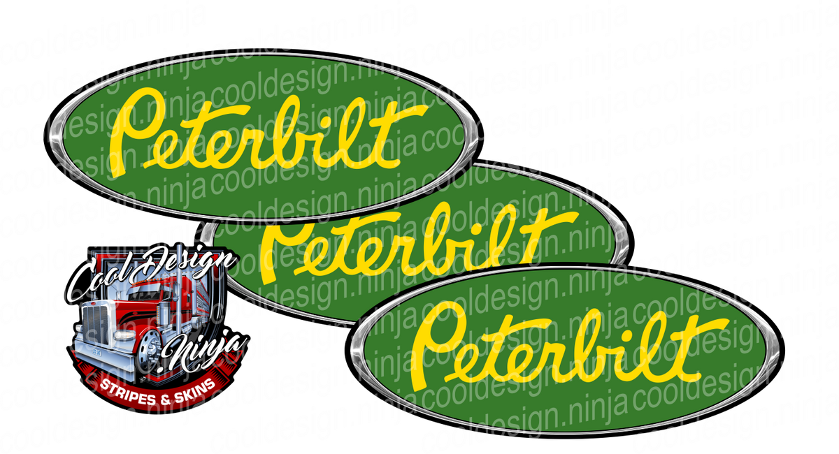 Green and Yellow Peterbilt Emblem Skins – Cool Design Ninja
