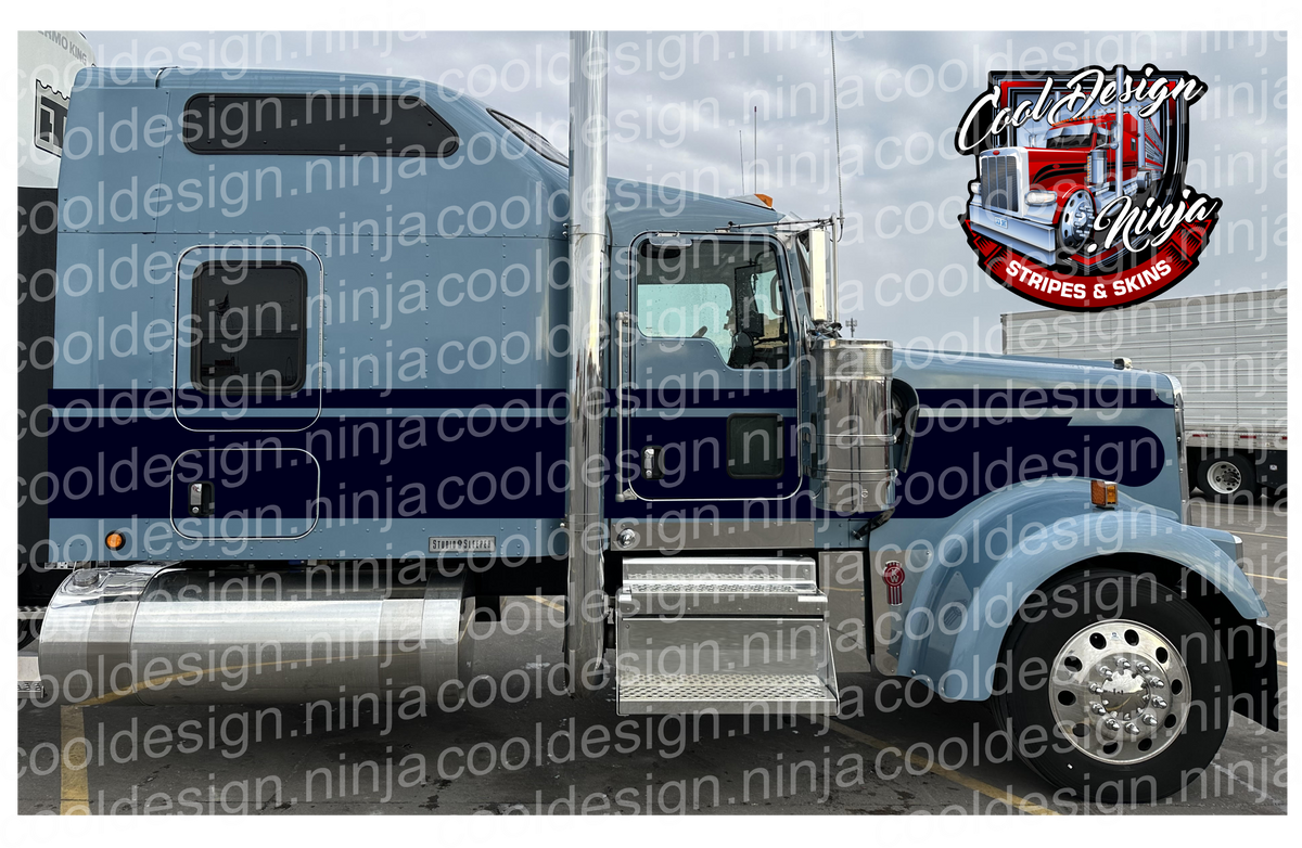 W900 Kenworth Full Seminole Stripe Kit – Cool Design Ninja