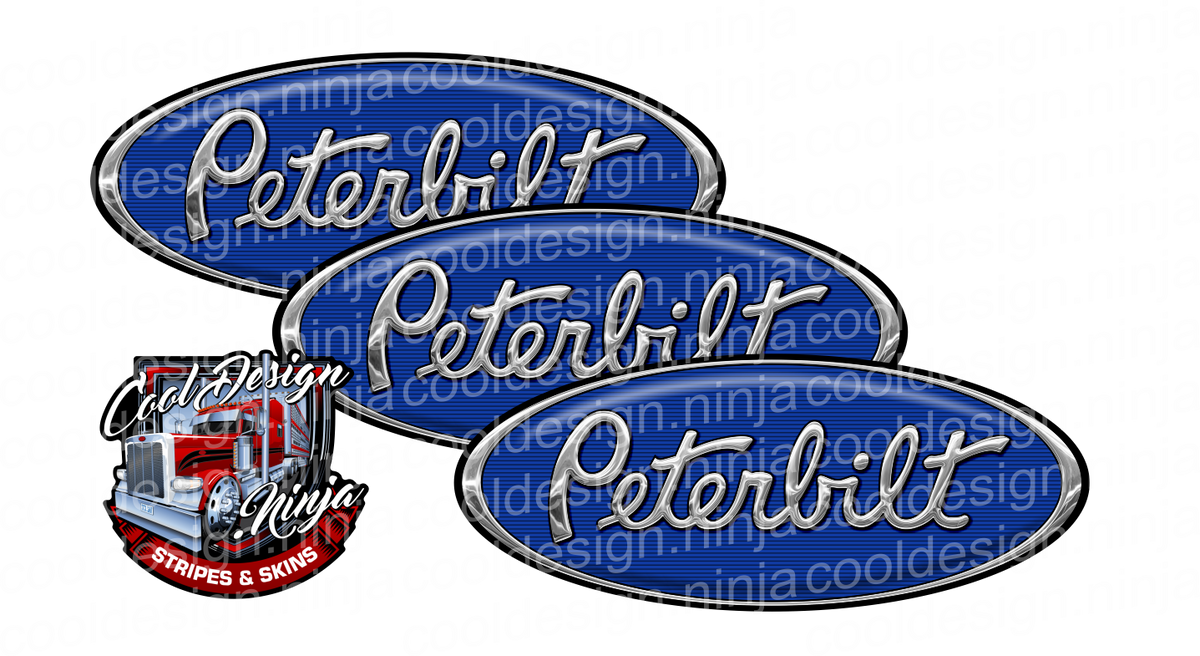 Legendary Blue Peterbilt Emblem Skins – Cool Design Ninja