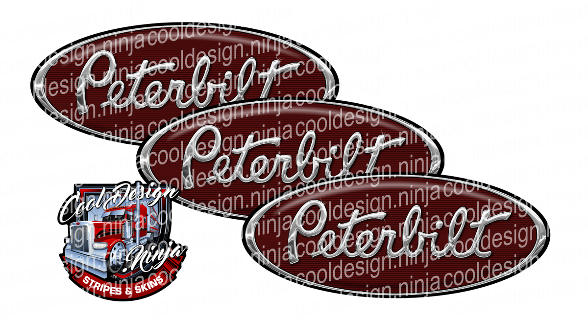 Maroon Peterbilt Emblem Skins – Cool Design Ninja