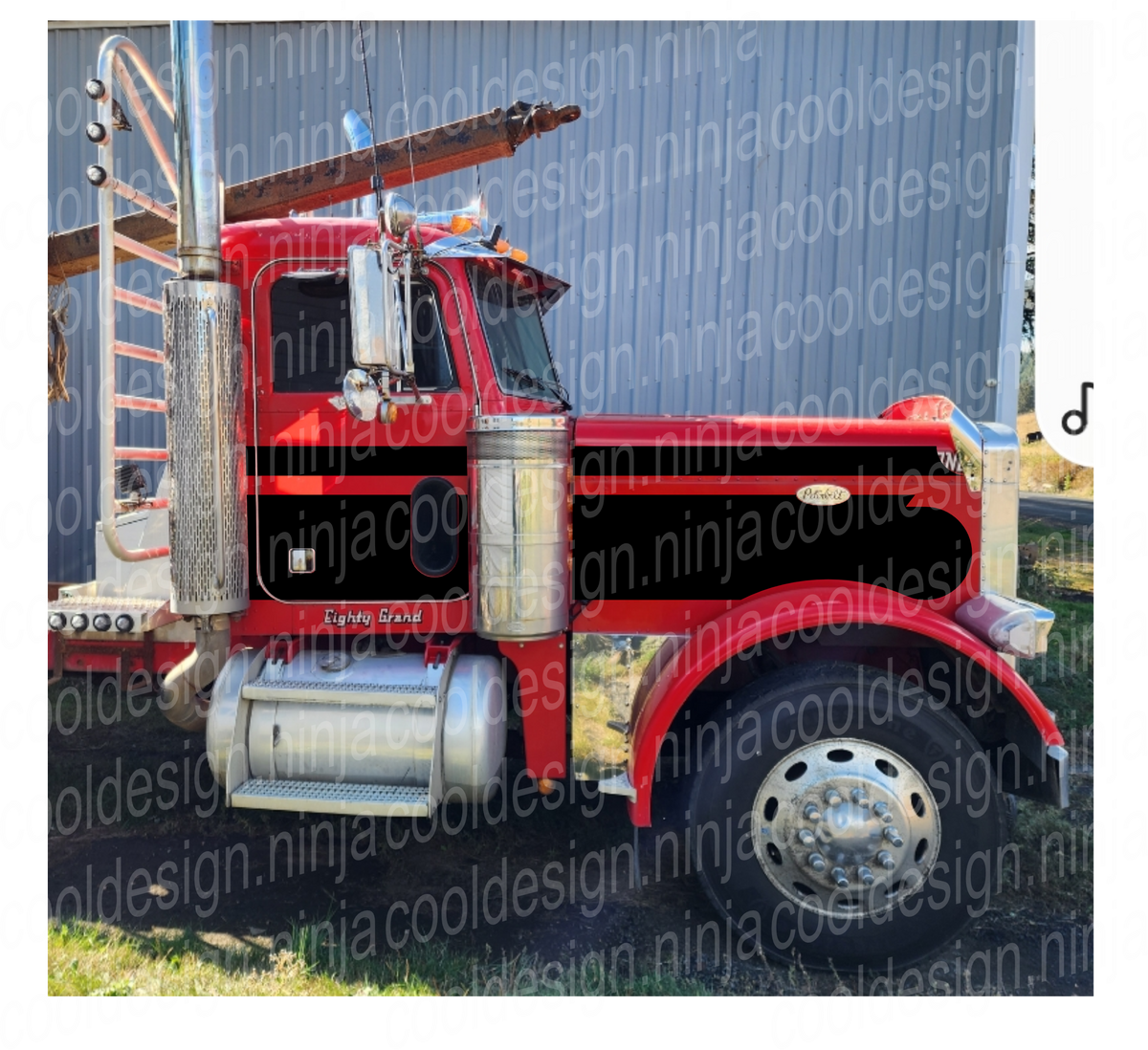 379/389 Daycab Seminole Peterbilt Stripe Kit – Cool Design Ninja
