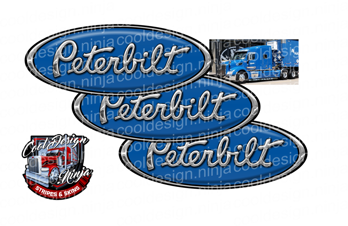 Nalco Blue Peterbilt Emblem Skins – Cool Design Ninja