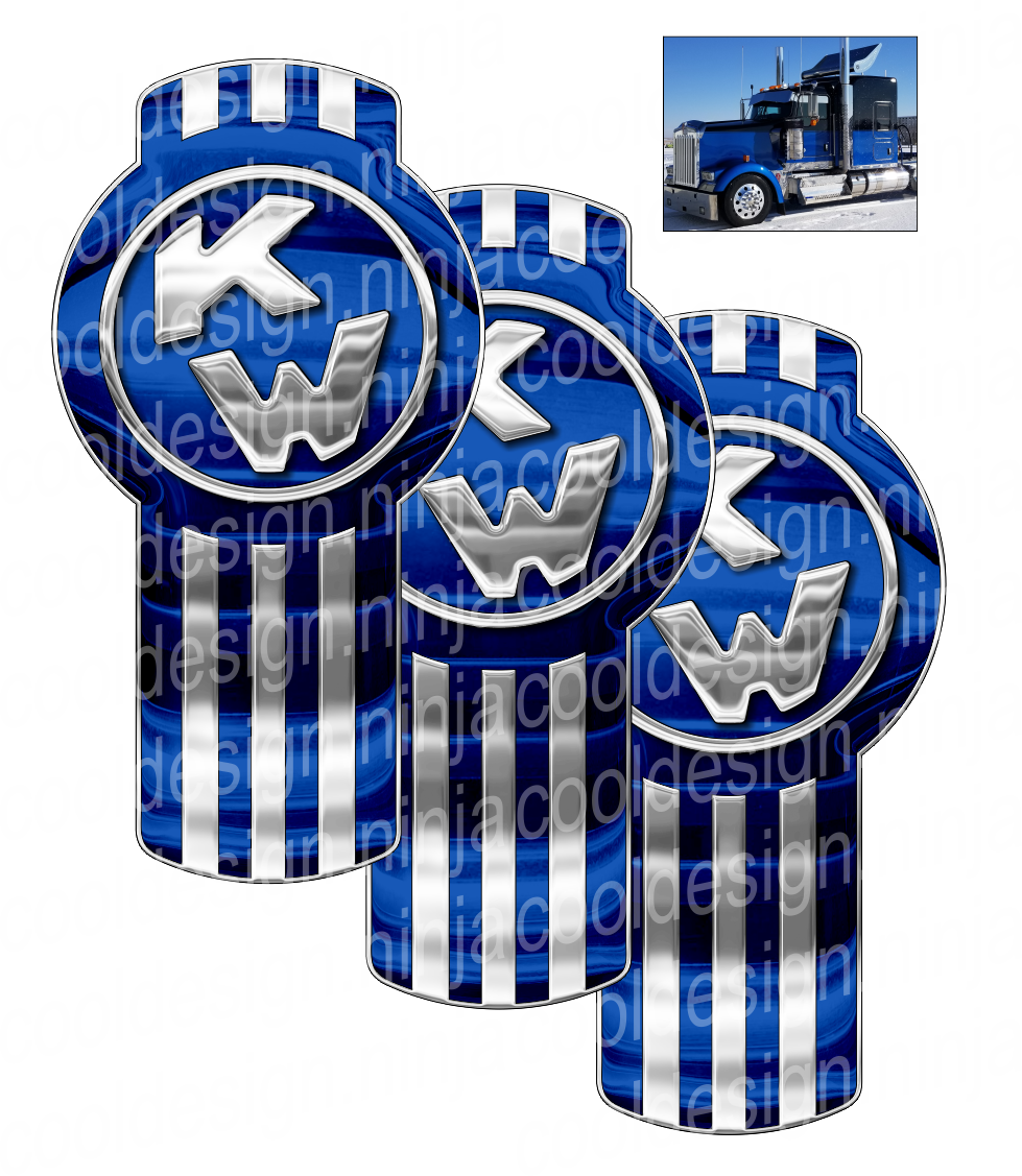 Number 66 Blue Kenworth Emblem Skin Kit – Cool Design Ninja