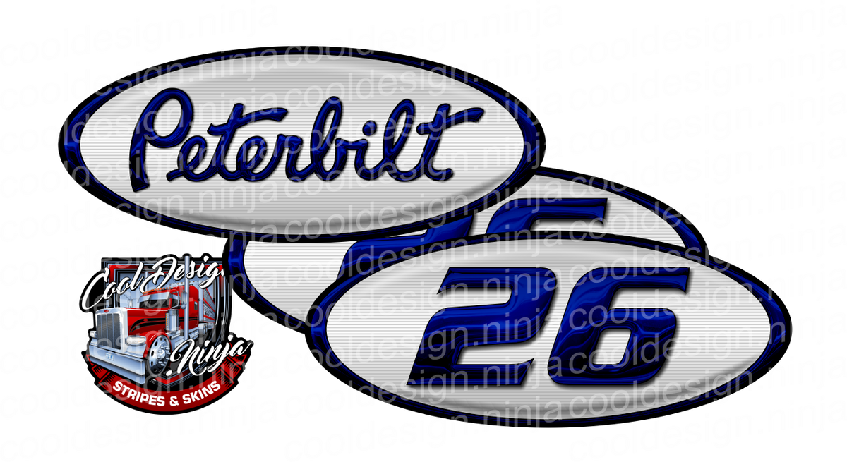 Unit 26 Legendary Blue Peterbilt Emblem Skins – Cool Design Ninja