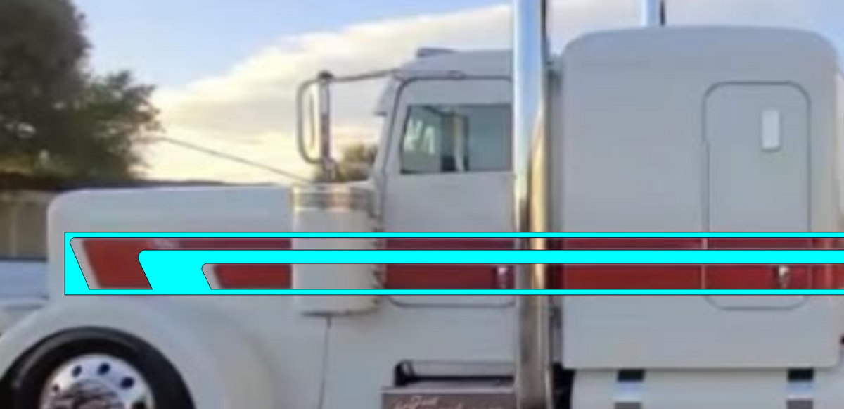Solid 17 Peterbilt Stripe Mask – Cool Design Ninja