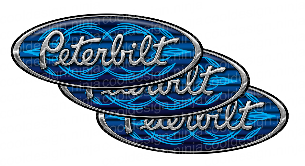 Blue Pinstripe Peterbilt Emblem Skins – Cool Design Ninja
