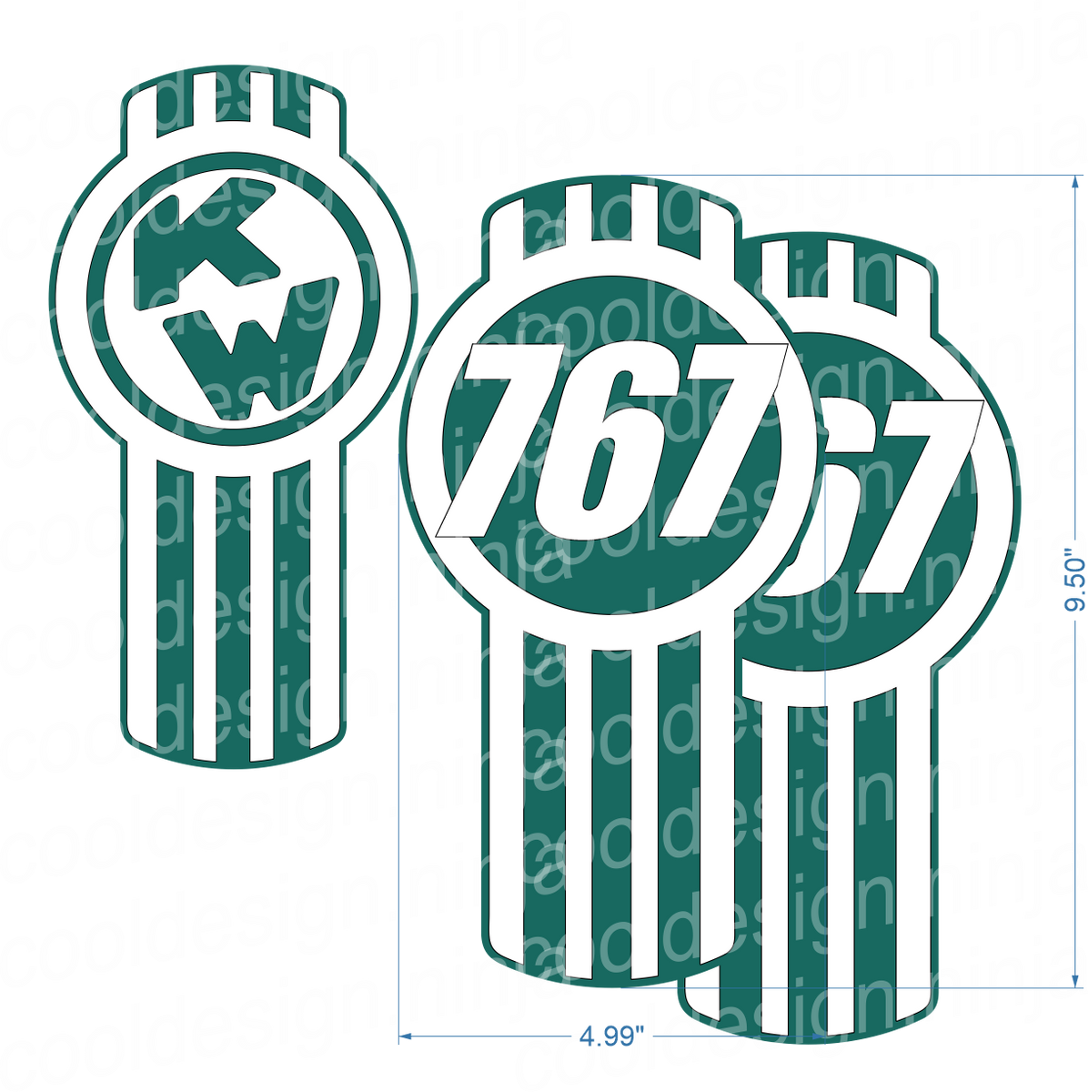 767 Modified Kenworth Emblem Skin Kit – Cool Design Ninja